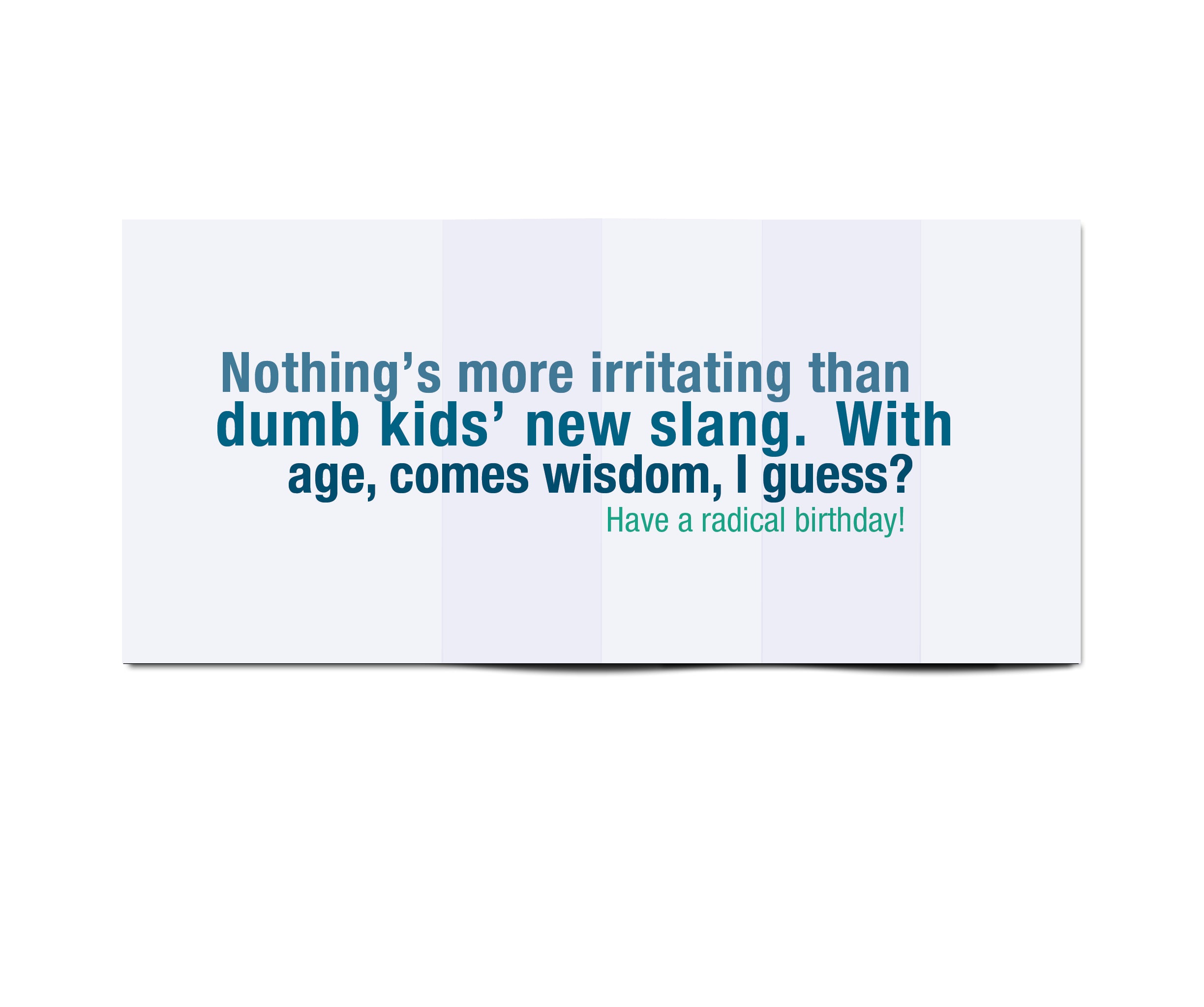 No Duh - Funny Fold-out Birthday Card for Generation X – FINCH and HARE