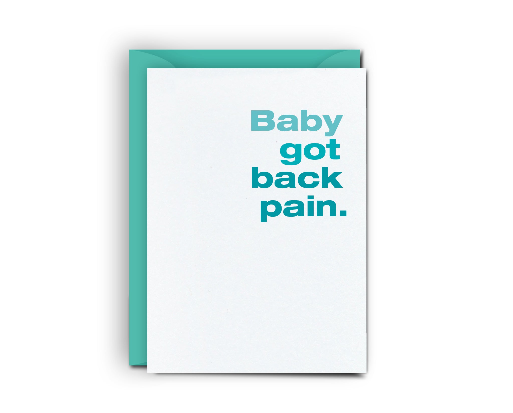 Baby Got Back Pain - mini card for birthdays, get well soon, surgery ...