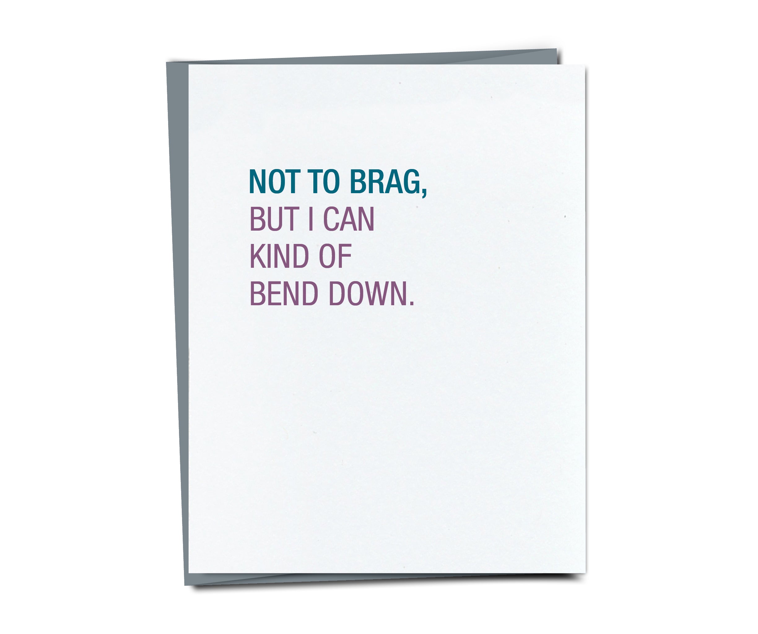 Not to brag, but I can kind of bend down card – FINCH and HARE