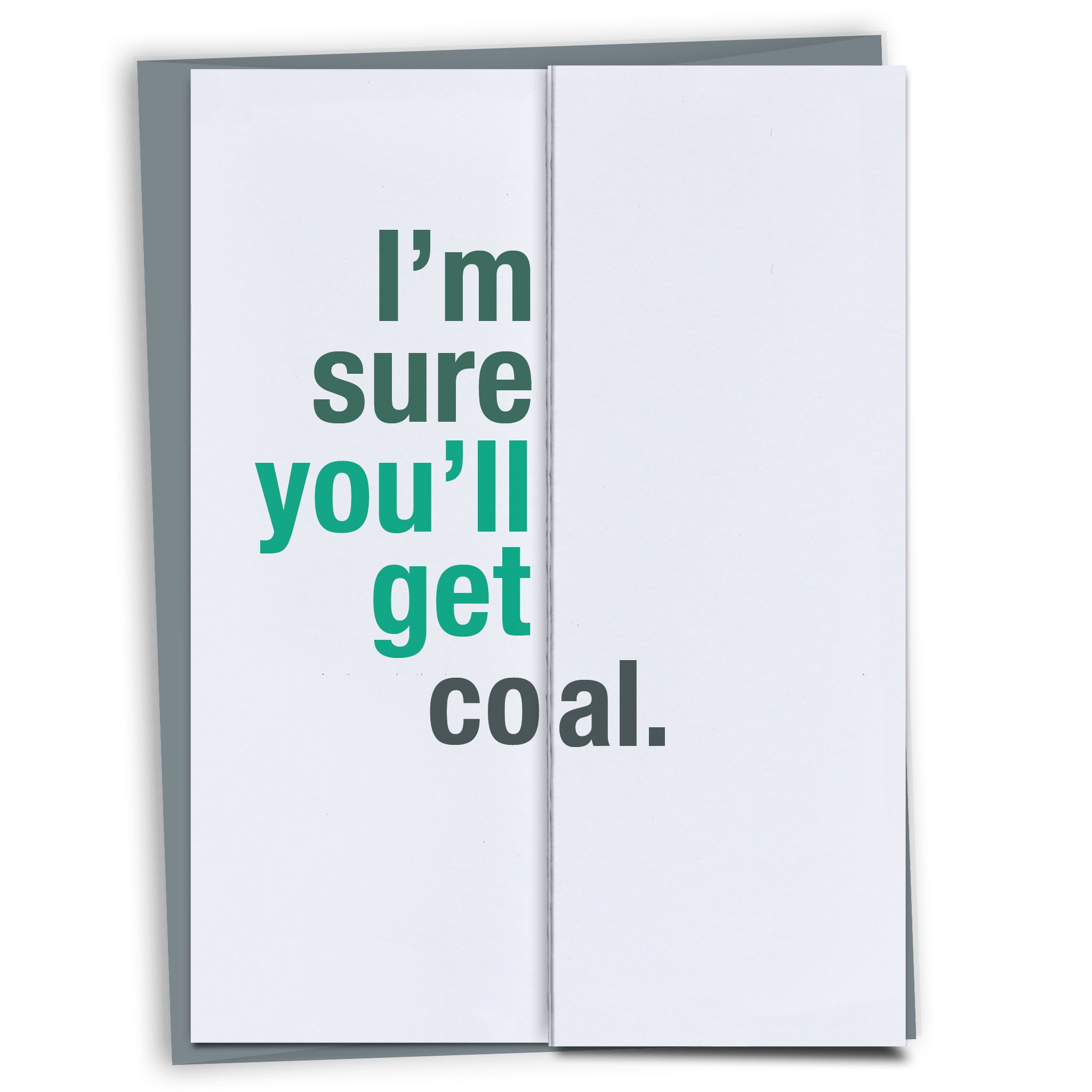 You'll get coal Funny Christmas Card – FINCH and HARE