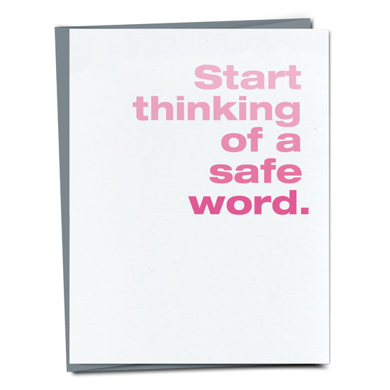 Start Thinking of a Safe Word Card – FINCH and HARE