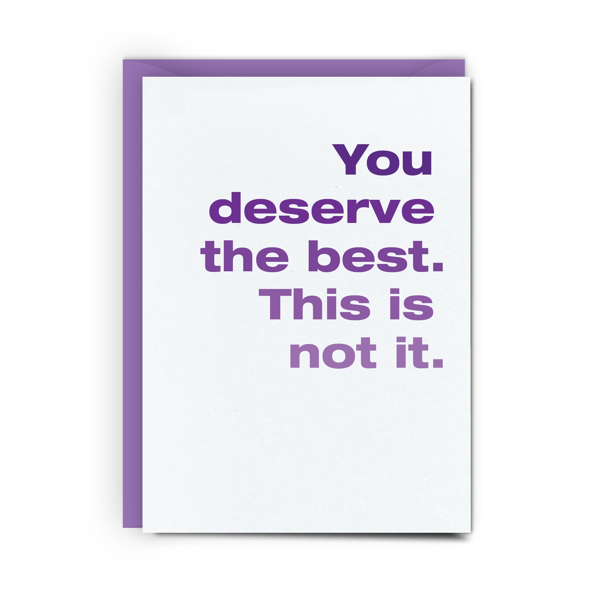 You Deserve the Best. This is not it. - Gift Card Holder – FINCH and HARE